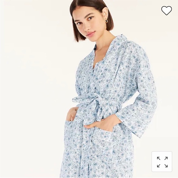 J. Crew | Intimates & Sleepwear | J Crew Linen Robe In Floral Vines ...